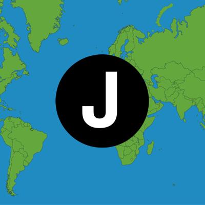 'J' Countries on a Map Map Quiz
